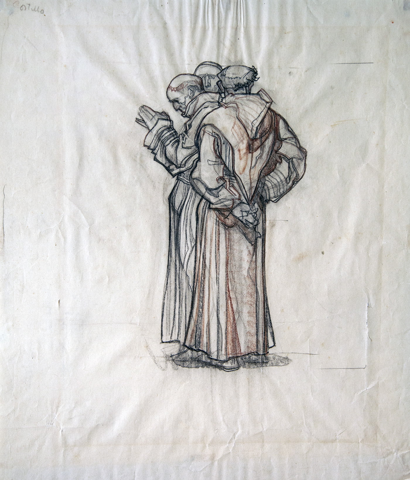 (Charles) Dean "Dan" Cornwell (1892-1960) [RA 1926-1960] : Three monks, 1930s. | Salmagundi Club