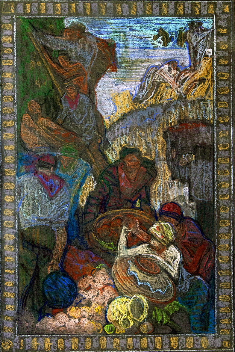 (Charles) Dean "Dan" Cornwell (1892-1960) [RA 1926-1960] : Mural study ...