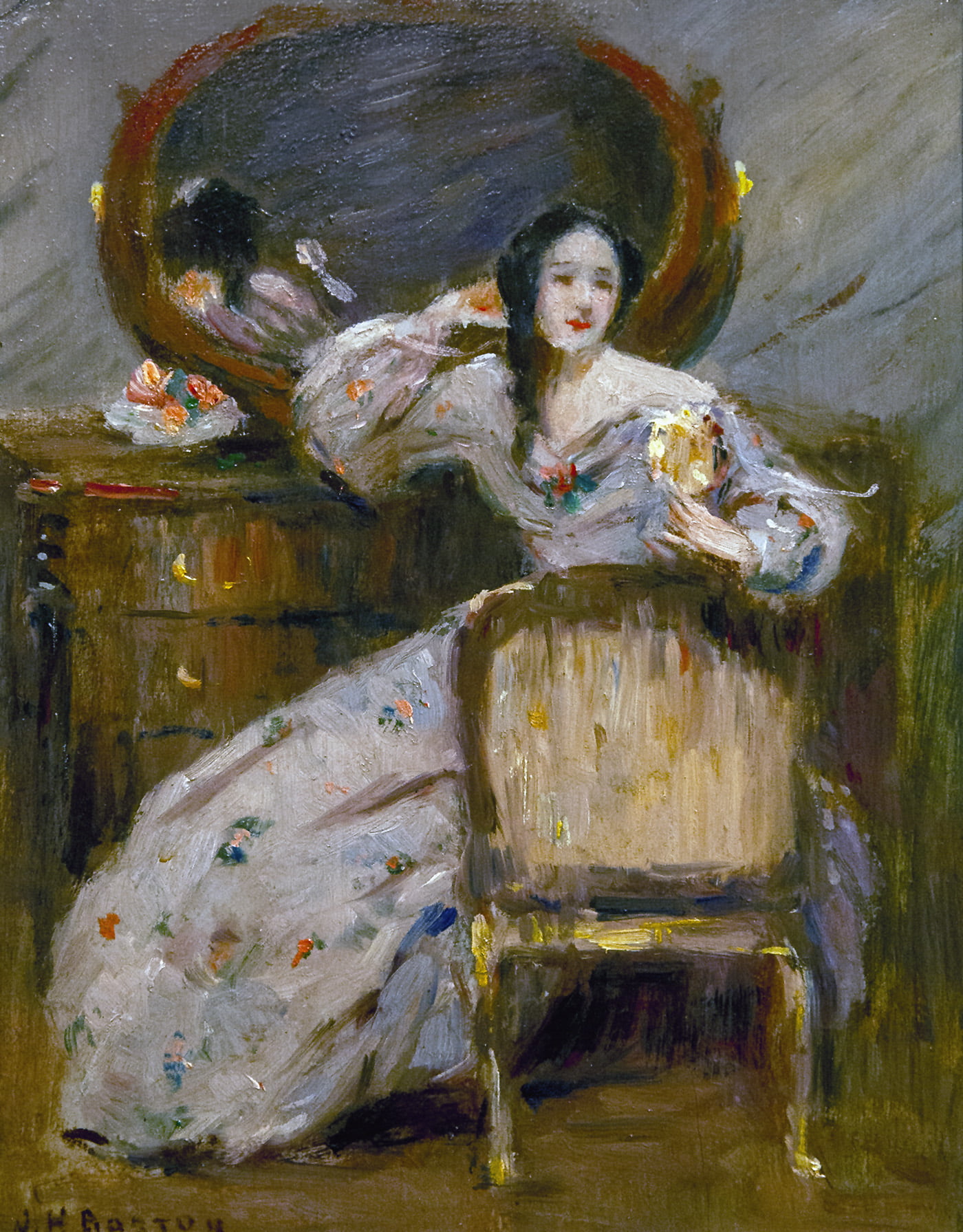 Joseph Henry Boston (1860-1954) [RA 1898-1954] : Woman mirror, 1917 ...