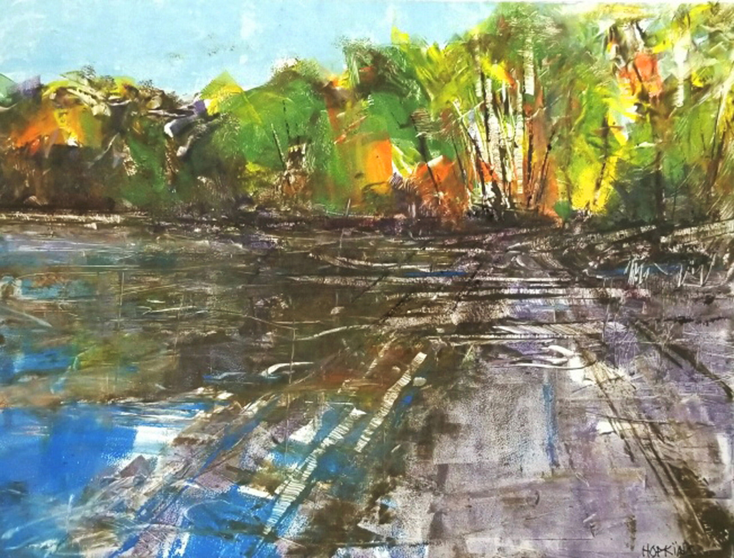 Julie Hopkins [NRA 2009] : Cross River Fall, 2021. | Salmagundi Club