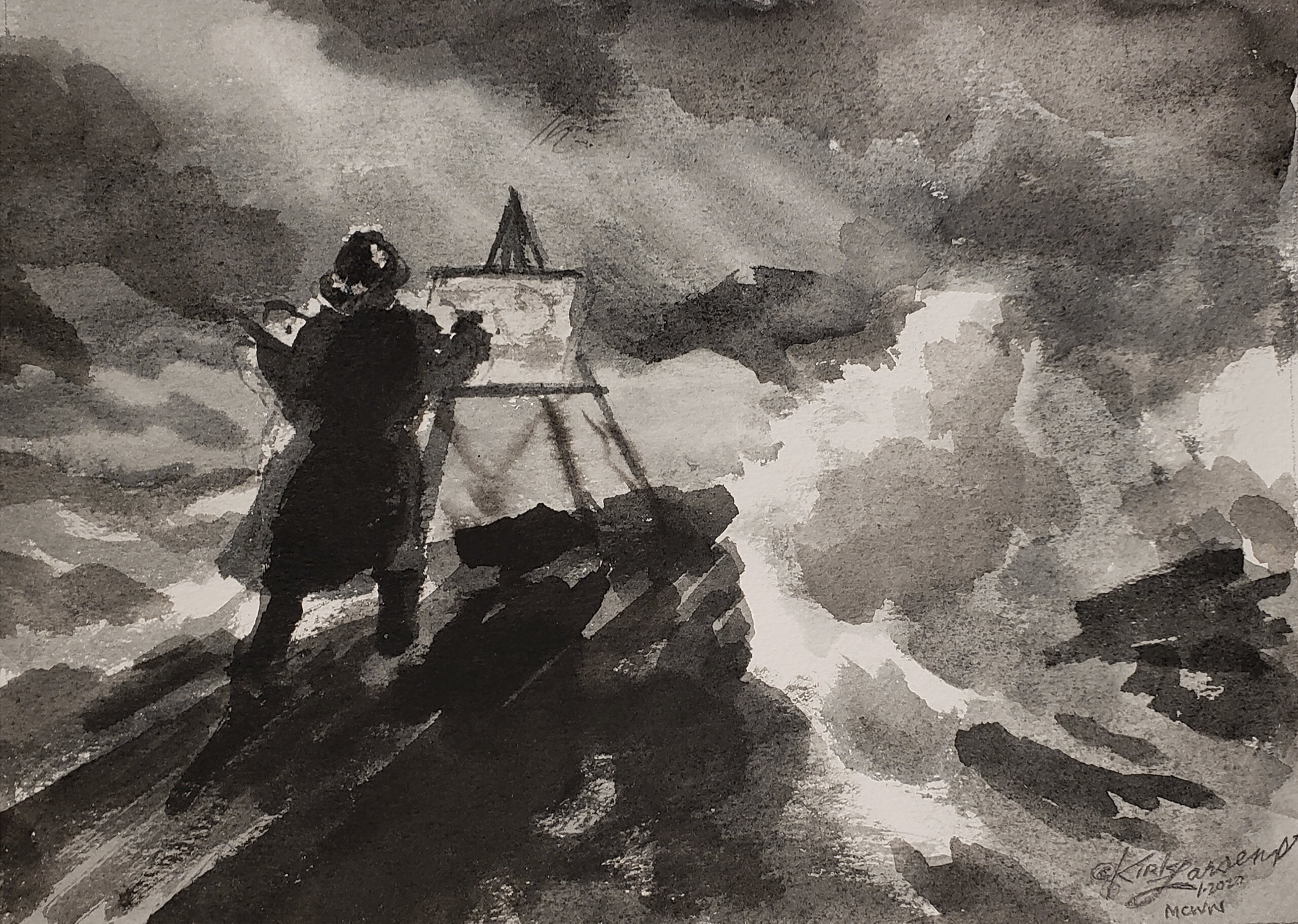 Kirk Larsen [RA 2015] : Up close to the storm, 2020. | Salmagundi Club