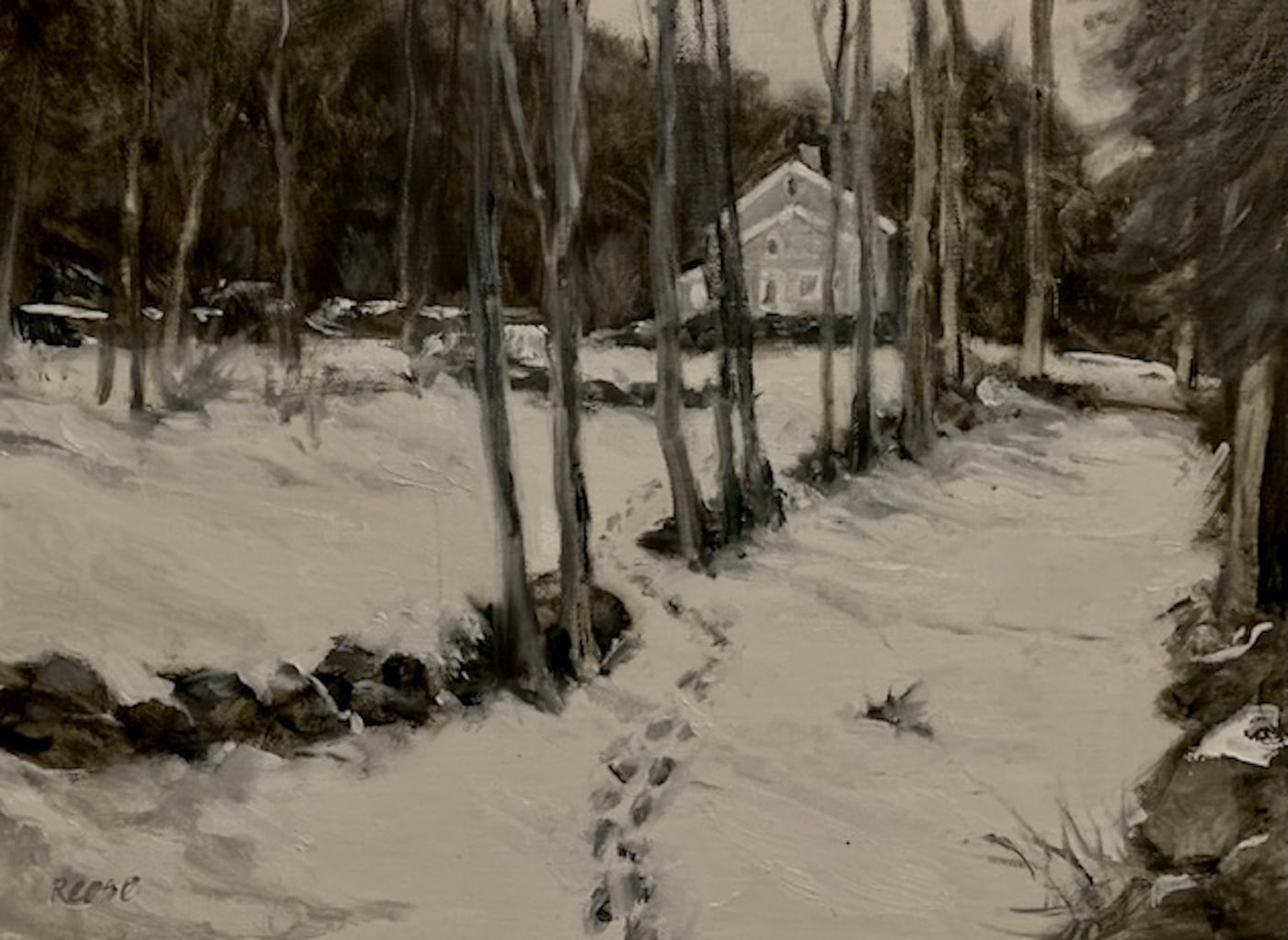 Pamela Reese [NRA 2008] : The old road, 2022. | Salmagundi Club