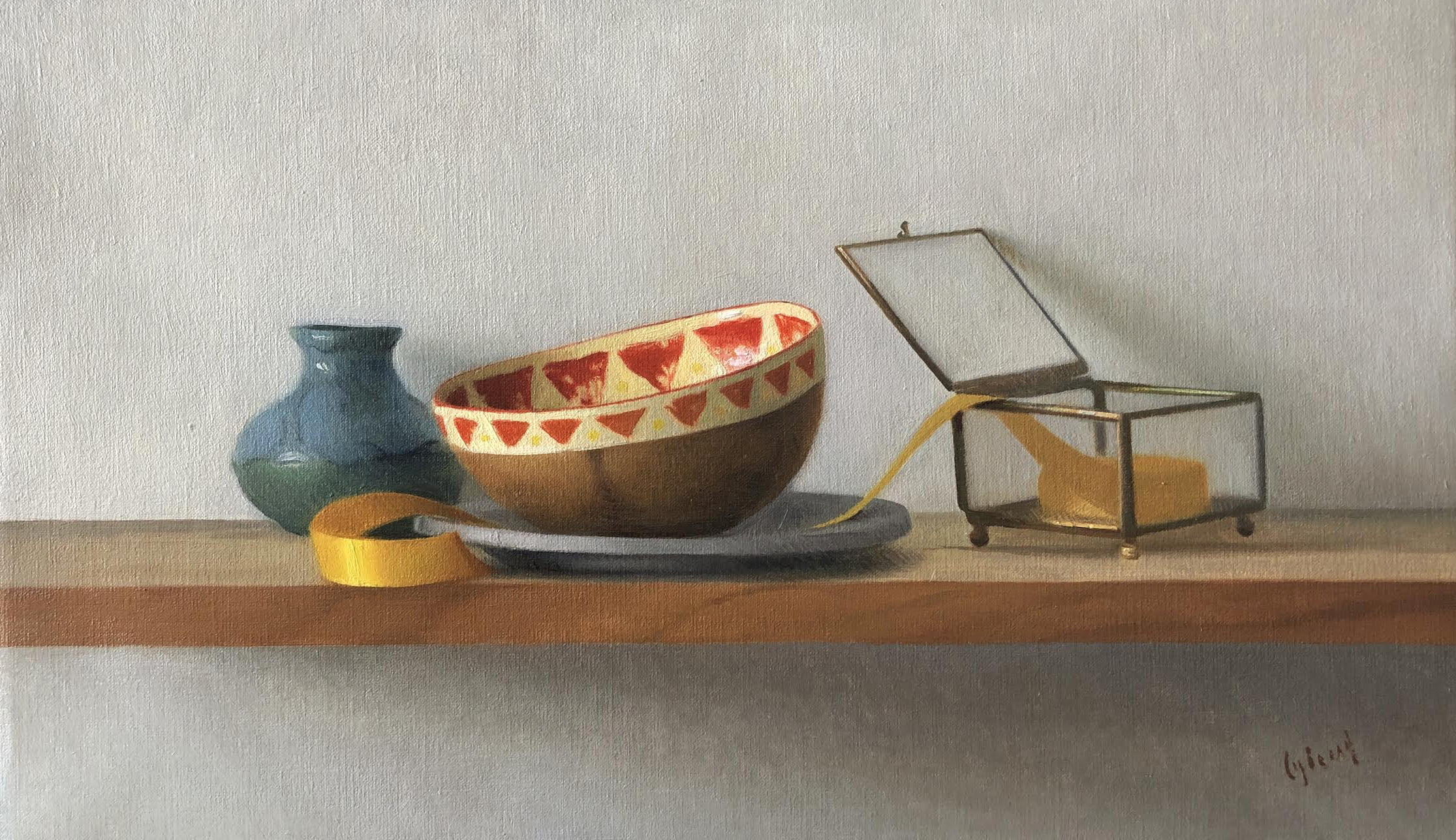 Elizabeth Beard [RA 2016] : Pattern on a bowl, 2022. | Salmagundi Club