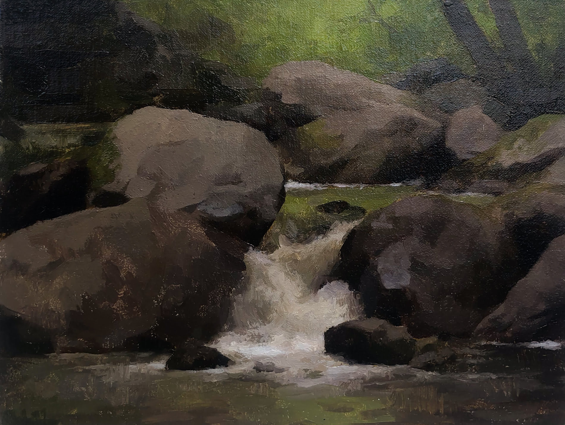 Tyler Berry [SCH RA 2021] : CT cascades, 2022. | Salmagundi Club