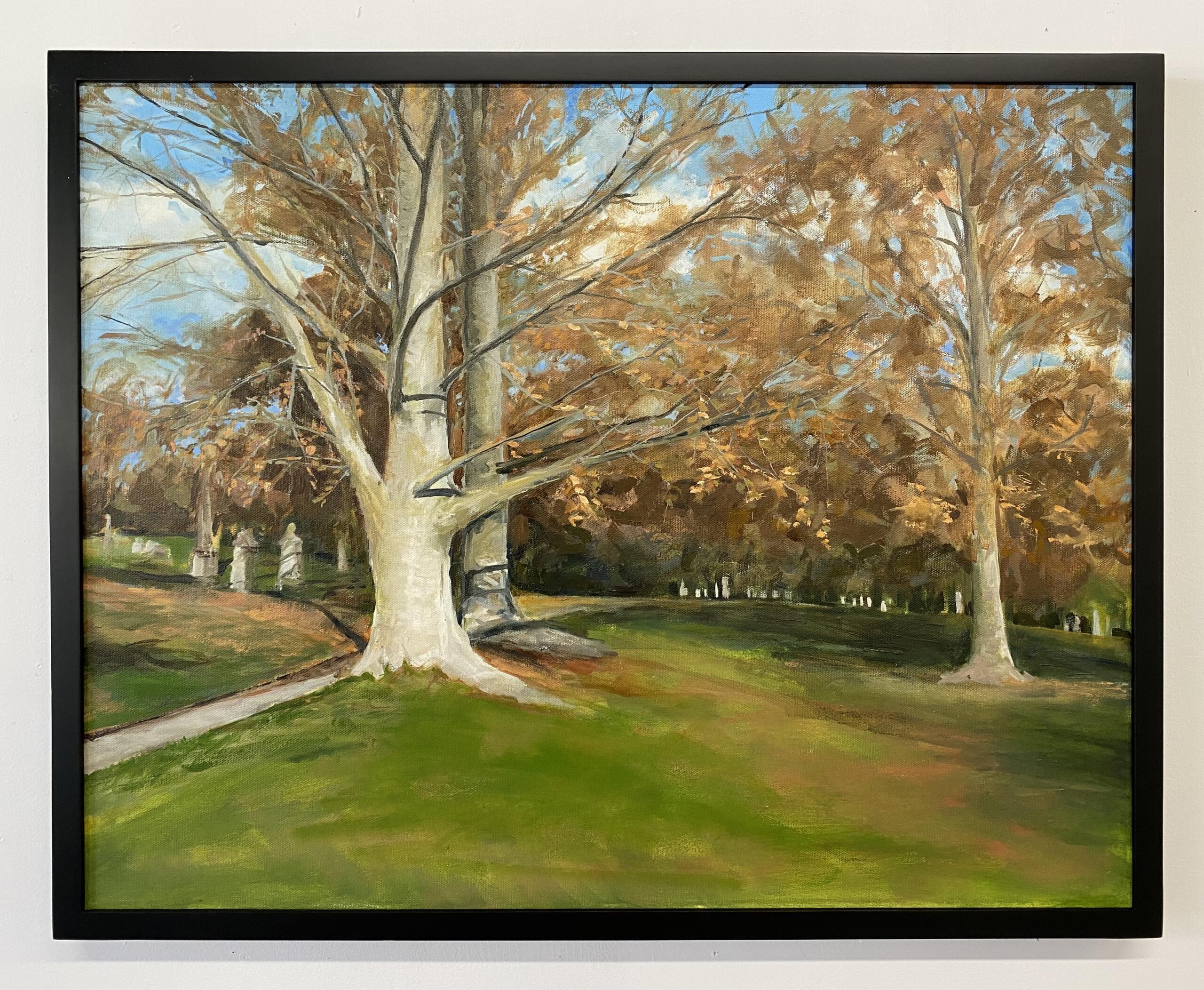 Kim Mathews [NM] : Beech Trees at Green-Wood cemetery, 2022 ...