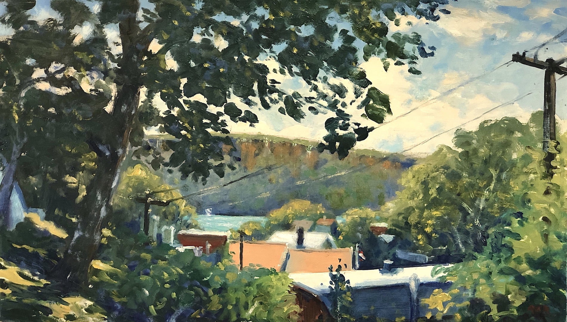 Richard Rosenblatt [RA 2010] : View of the Palisades from Hastings, NY ...