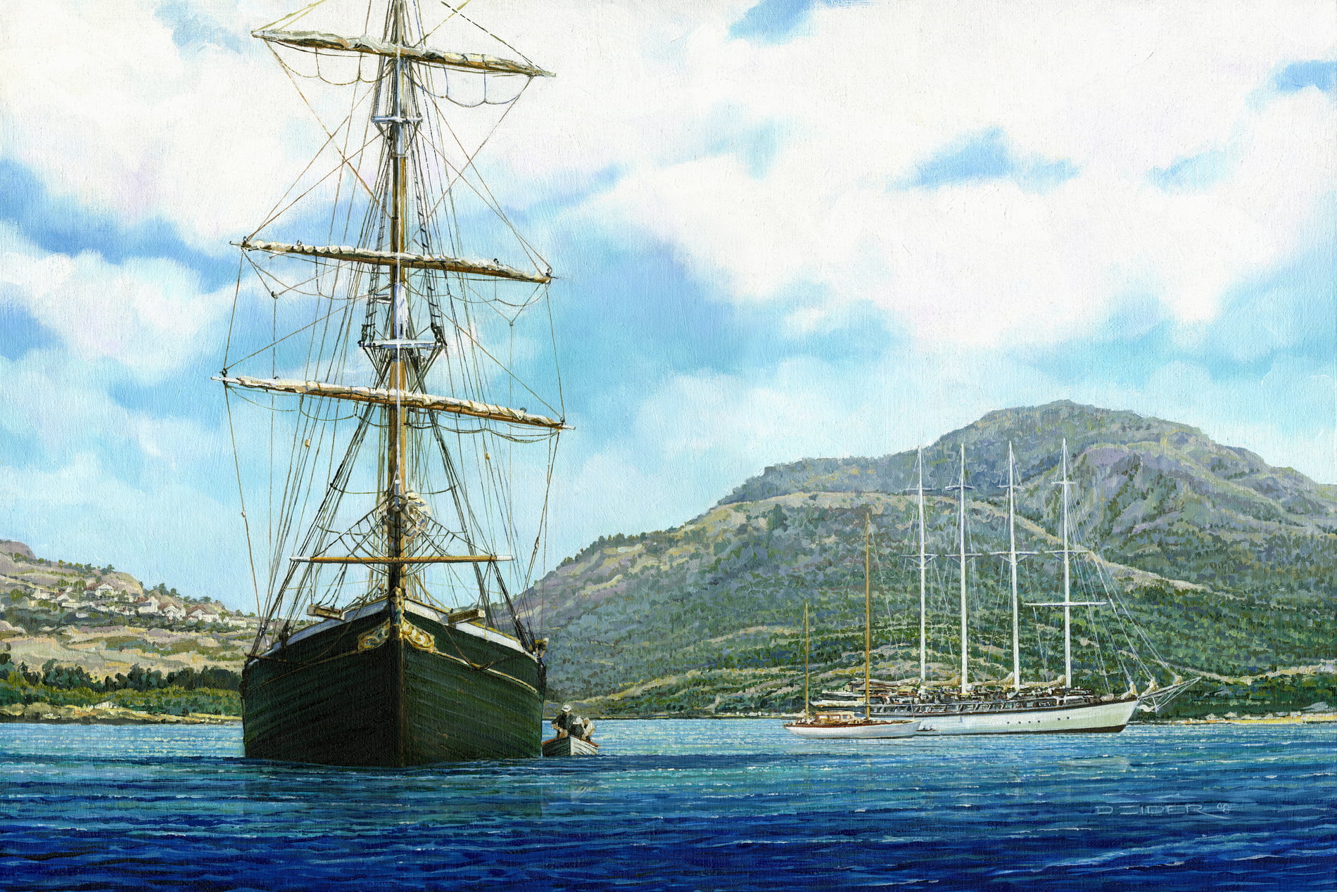 Doug Zider [RA 2015] : The Leeward isle, 2022. | Salmagundi Club