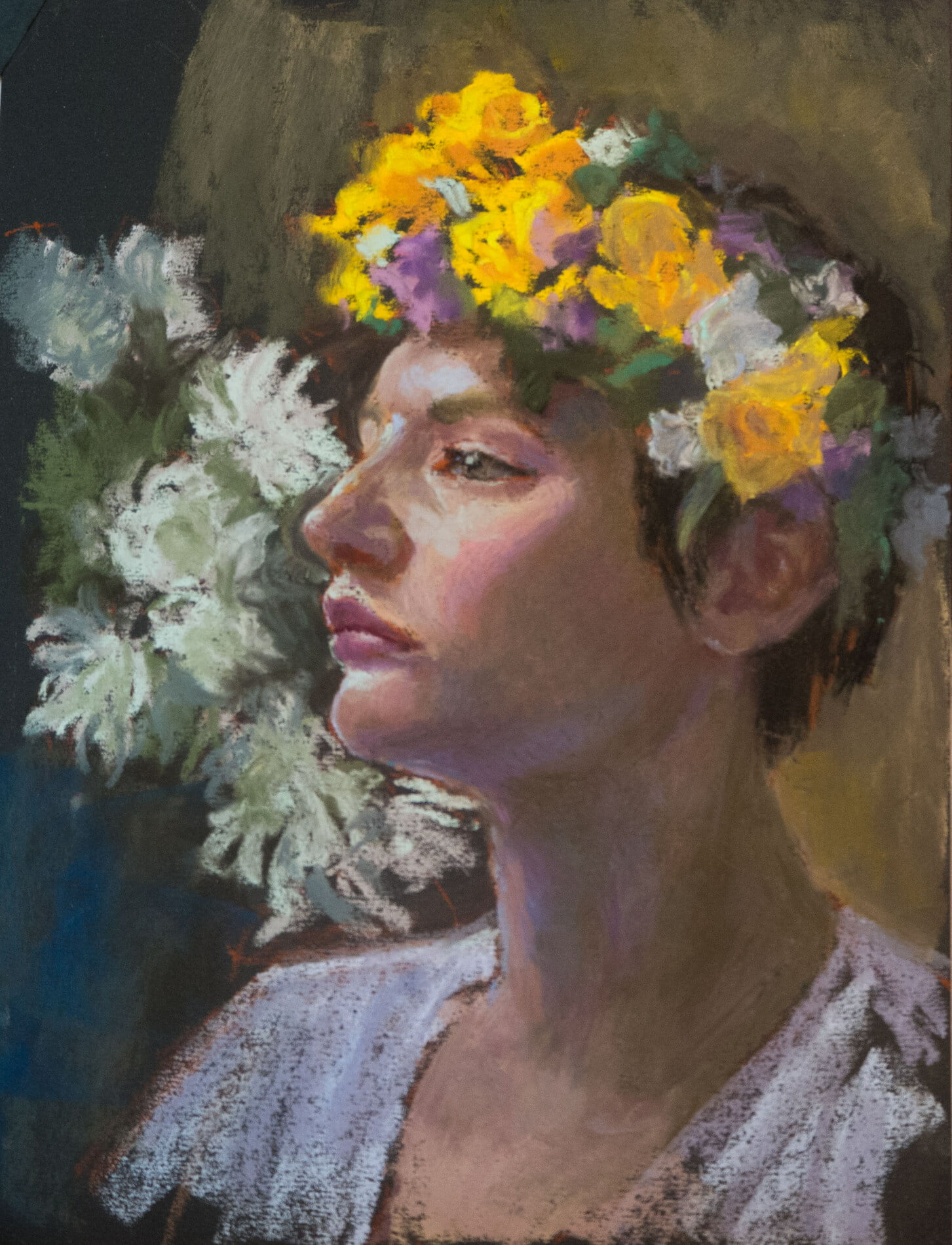 Shuk Lee [NRA 2020] : The lady with the wreath, 2022. | Salmagundi Club