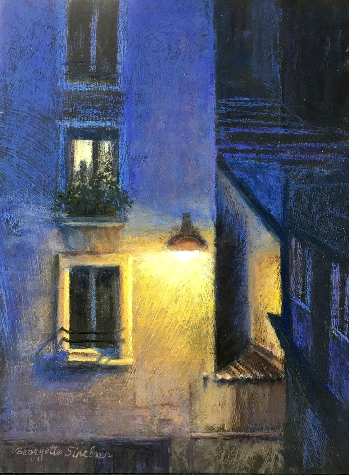 Georgette Sinclair [RA 2002] : Nocturne in Paris, 2022. | Salmagundi Club