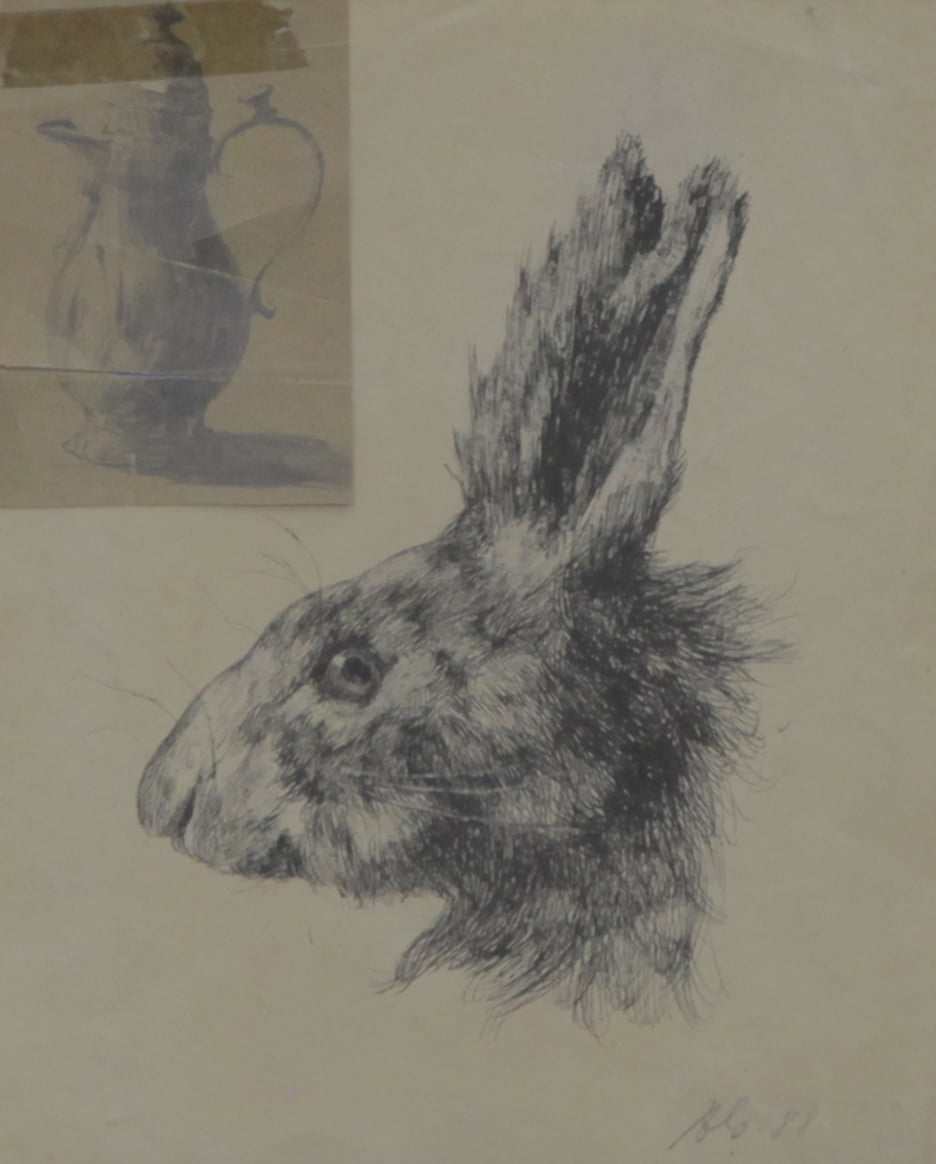 Albert Lorey Groll (1866-1952) [RA 1900-1952] : Teapot drawing mounted ...