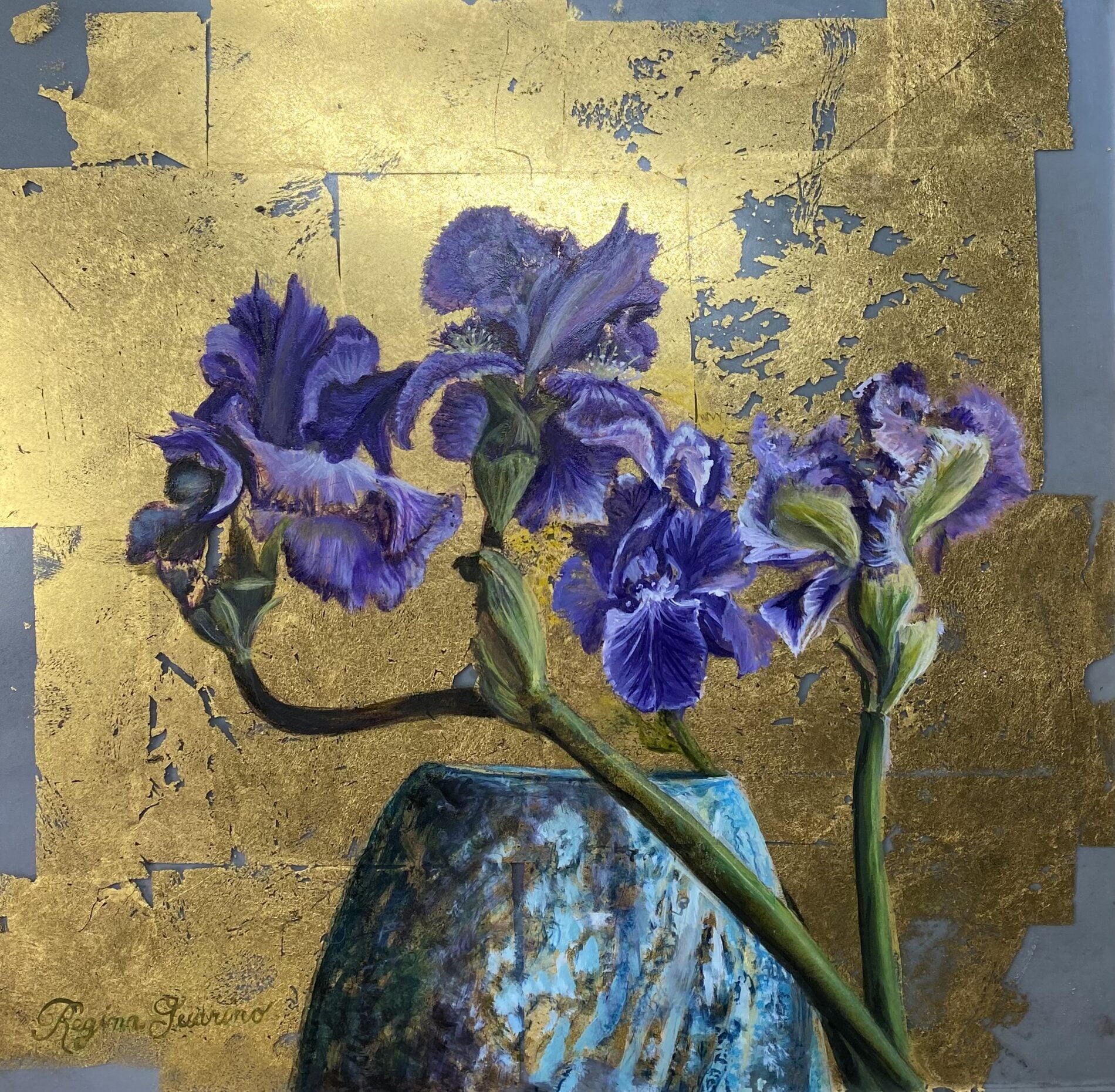 Regina Guarino [NRA 2014] : Irises , 2022. | Salmagundi Club