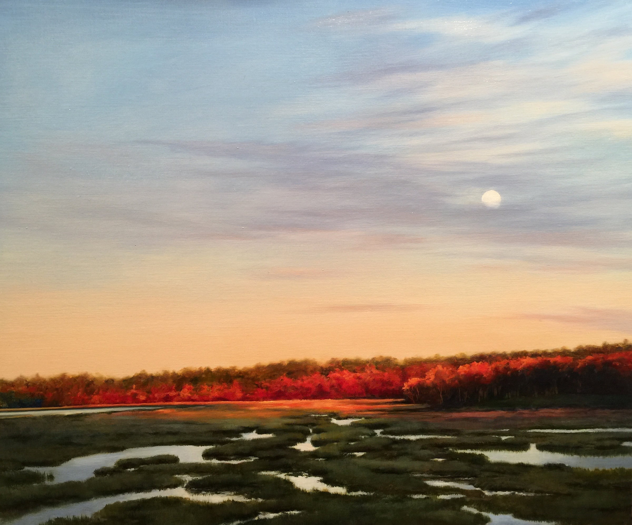 Mary Graham [NRA 2018] : Early moon, 2020. | Salmagundi Club