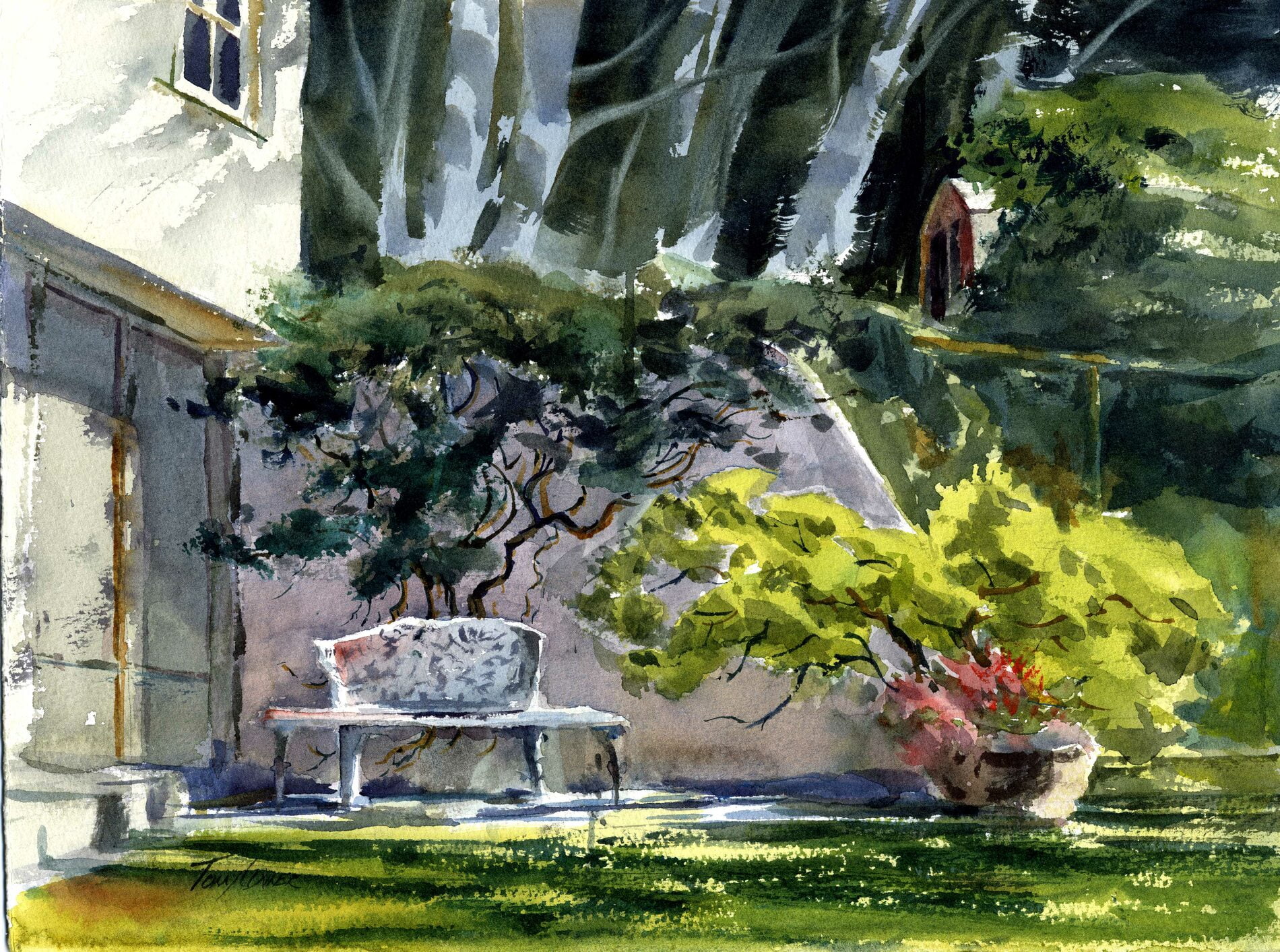 Tony Conner [NRA 2014] : Patio At Frelinghuysen, 2022. | Salmagundi Club