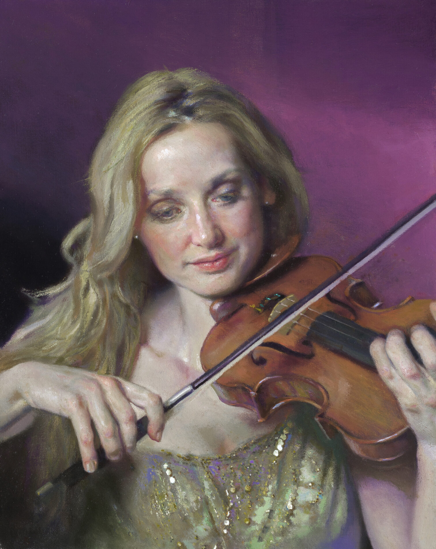 Nelson Shanks (1937-2015) [NM] : The violinist (Solomiya with the Strad ...