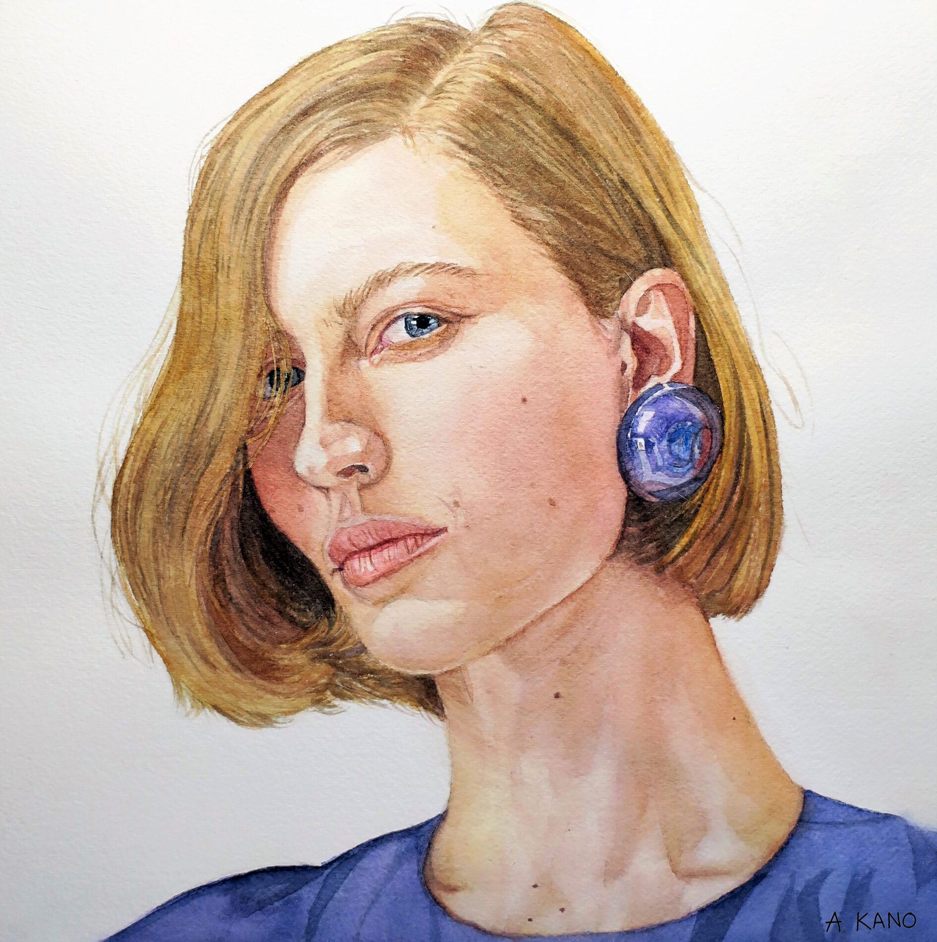 Aki Kano [H RA 2021] : The purple earring, 2023. | Salmagundi Club