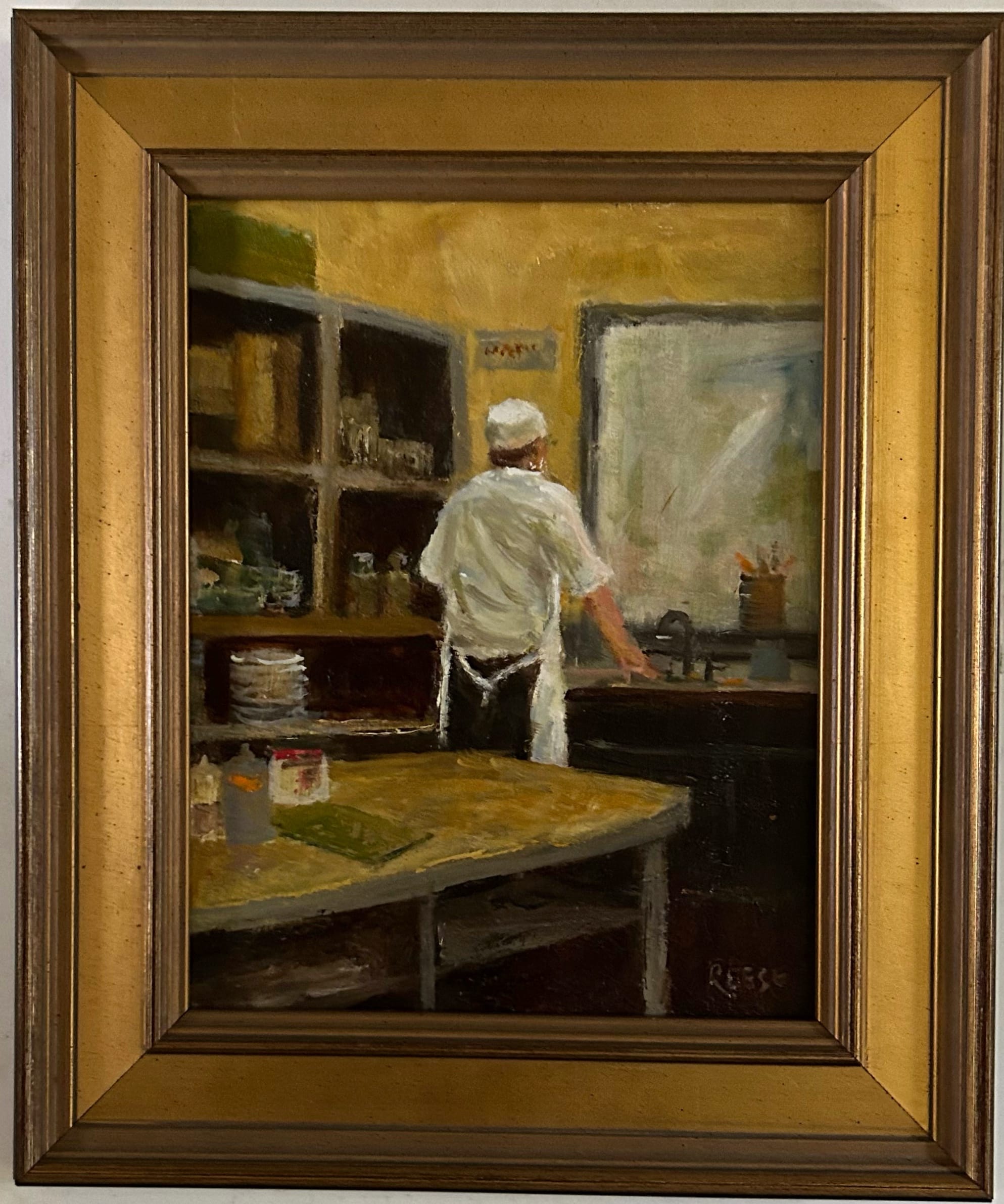 S. Pamela Reese [NRA 2008] : Taking a window break, 2023. | Salmagundi Club