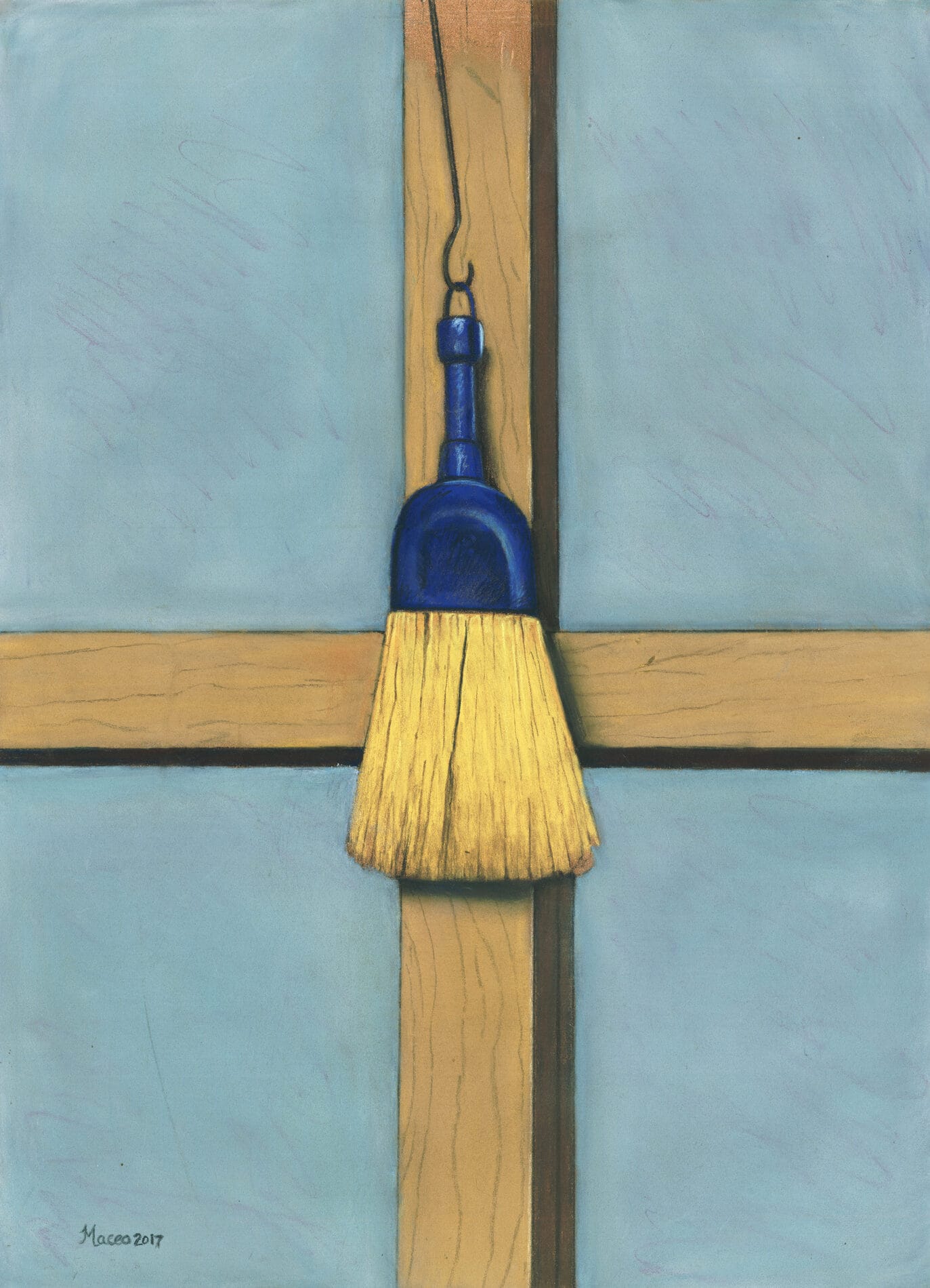 Maceo W Mitchell [RA 2005] : Blue brush | Salmagundi Club