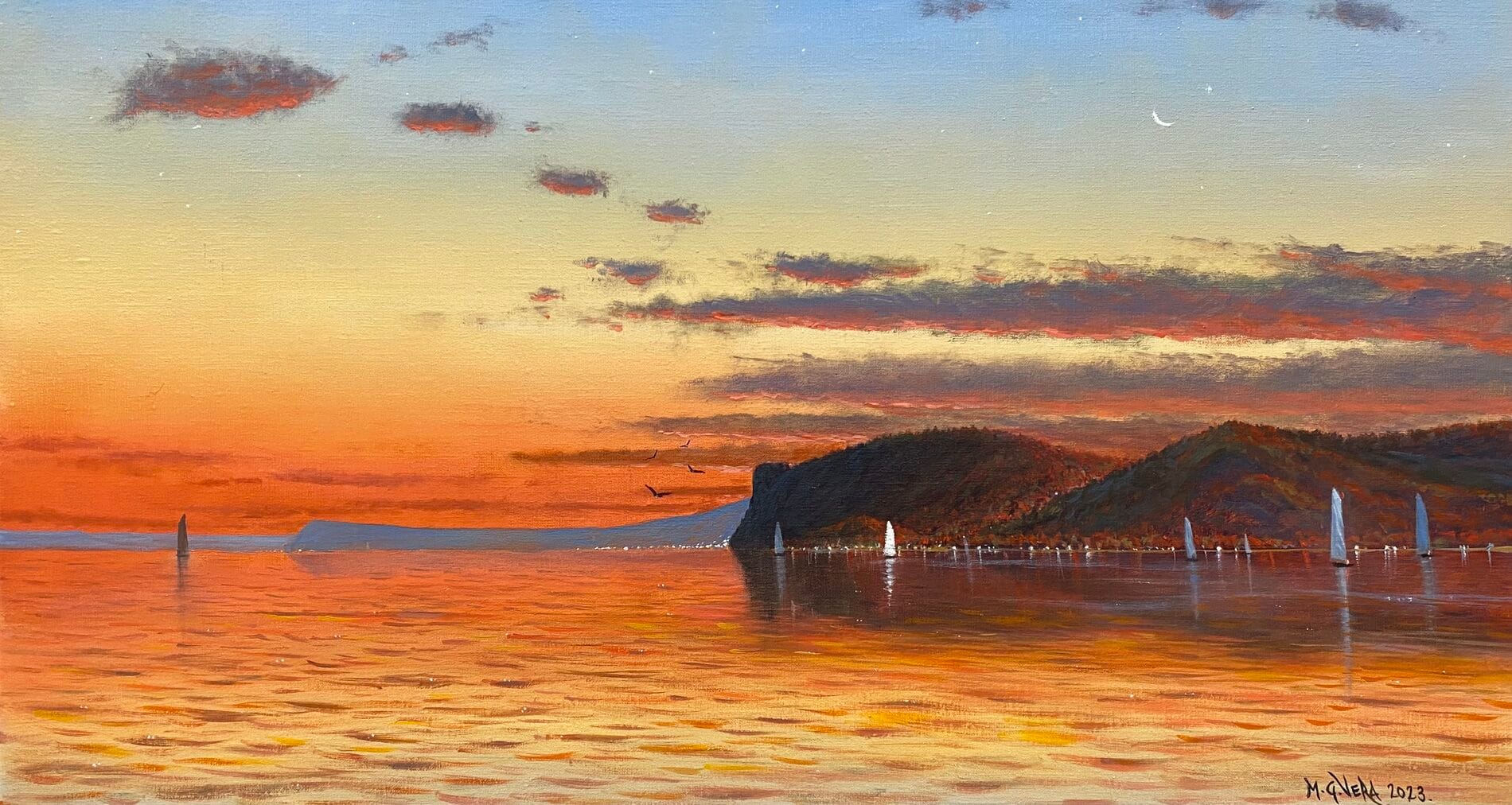 Marco Giovanni Vera [JR RA 2022] : Hook mountain, twilight | Salmagundi ...