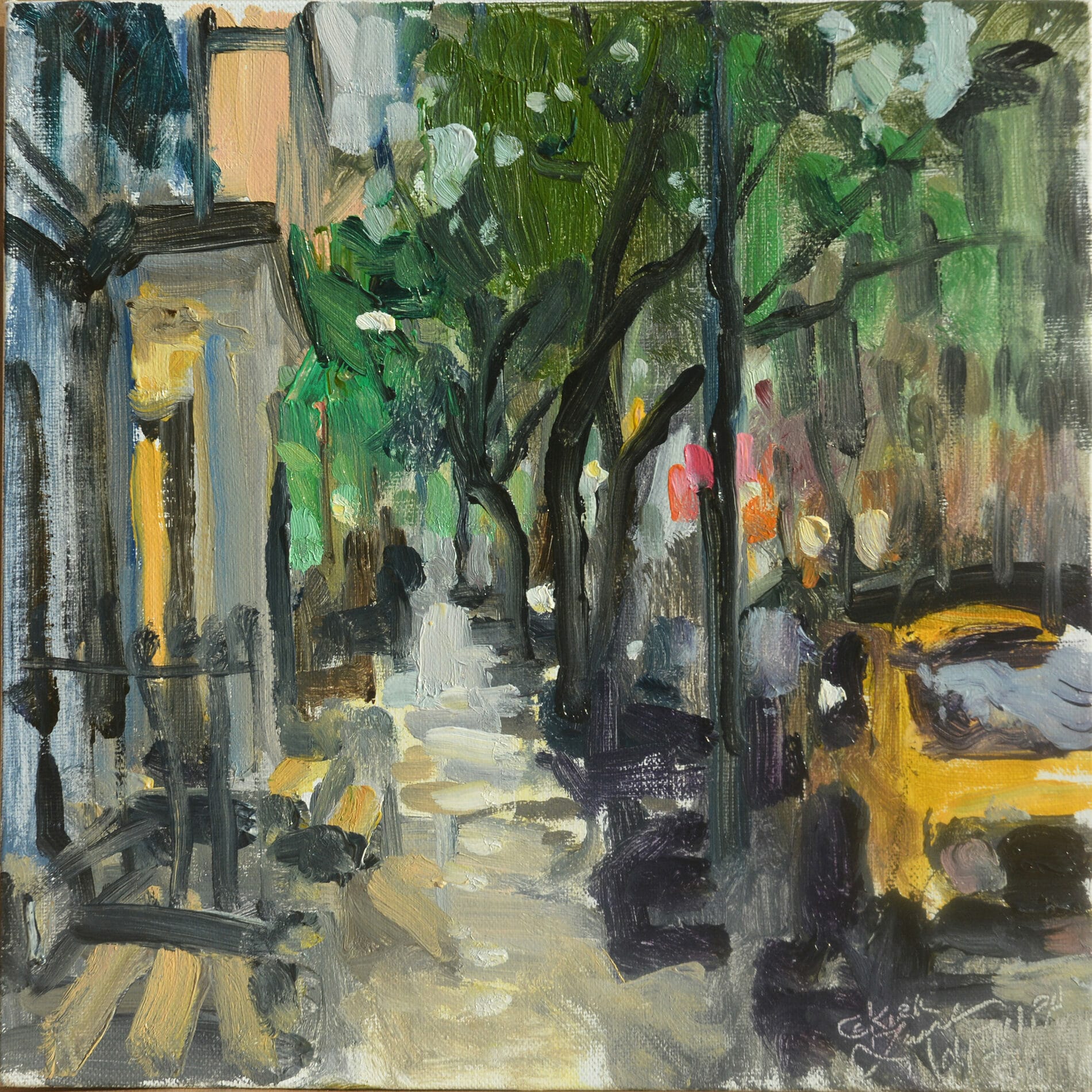 Kirk Larsen [RA 2015] : Summer rain in chelsea | Salmagundi Club